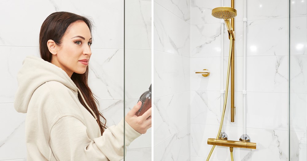 Marmoria ja kultaiset hanat – Jannan klassinen kylpyhuone | Laattapiste