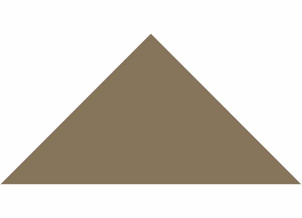 LPC Plain Colours Triangles 5X5 Coffee keskitumma ruskea | Laattapiste