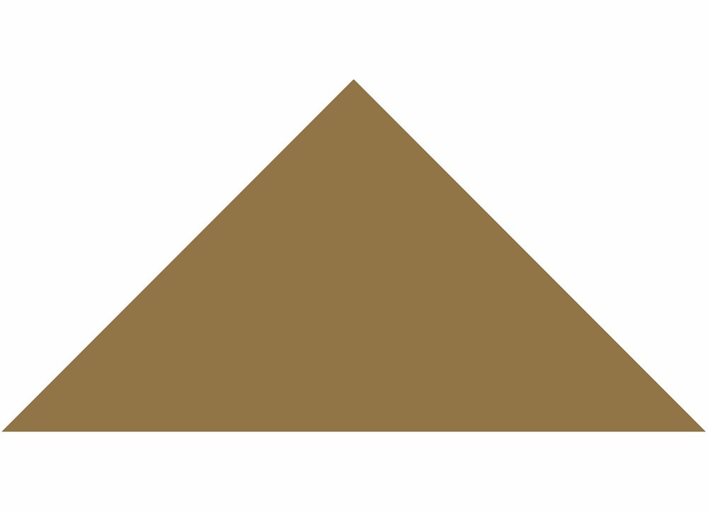LPC Plain Colours Triangles 5X5 Toffee keskitumma ruskea | Laattapiste