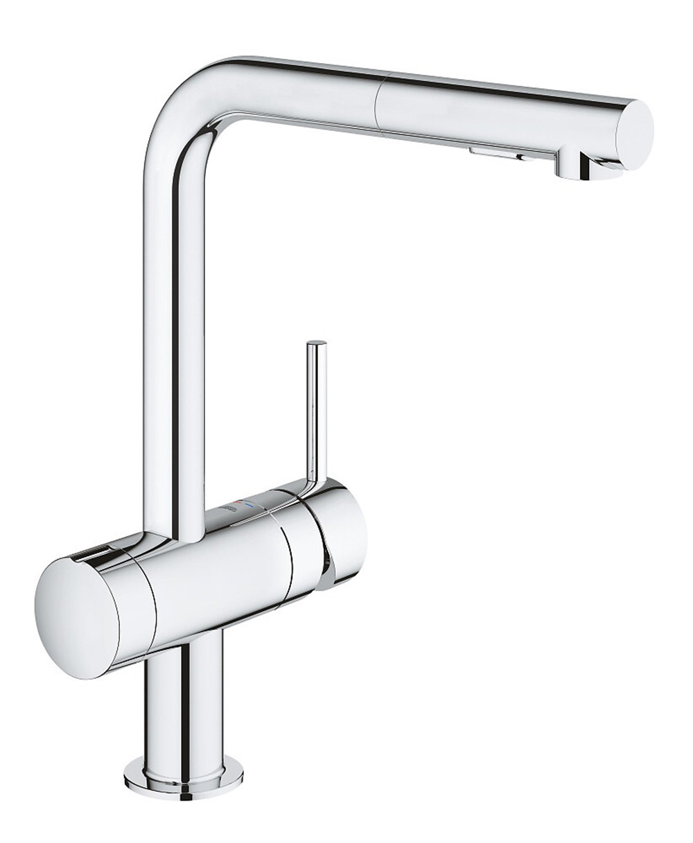 GROHE Minta kitchen mixer with washing machine valve L-model chrome ...