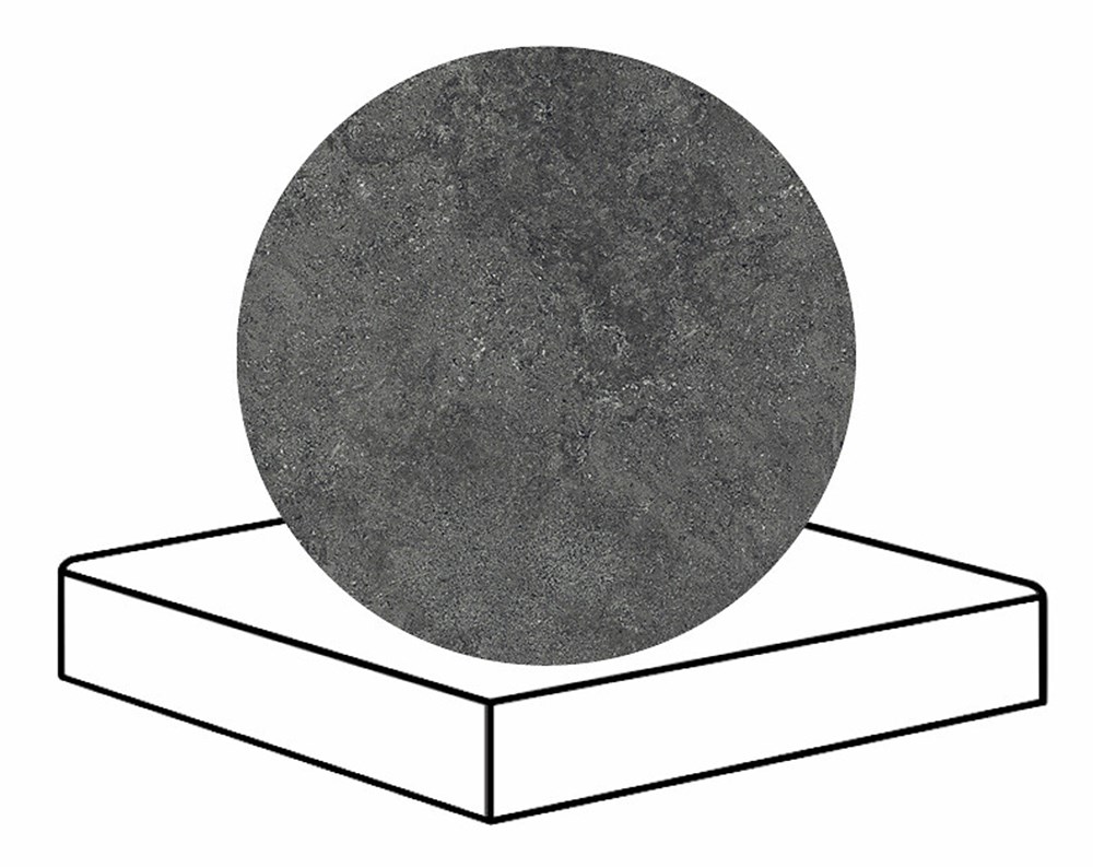 LPC Geo Re60 unglazed porcelain stair tile angolo B 33X33 05 Pepper ...