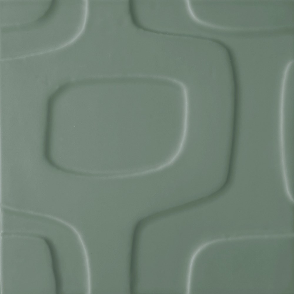 LPC Groovy lasitettu kaakeli seinälaatta 20X20 05 Green kohokuvioinen ...