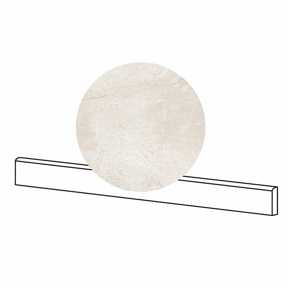 LPC Stone Soul glazed porcelain skirting 6,5X100 04 Bone smooth matt ...