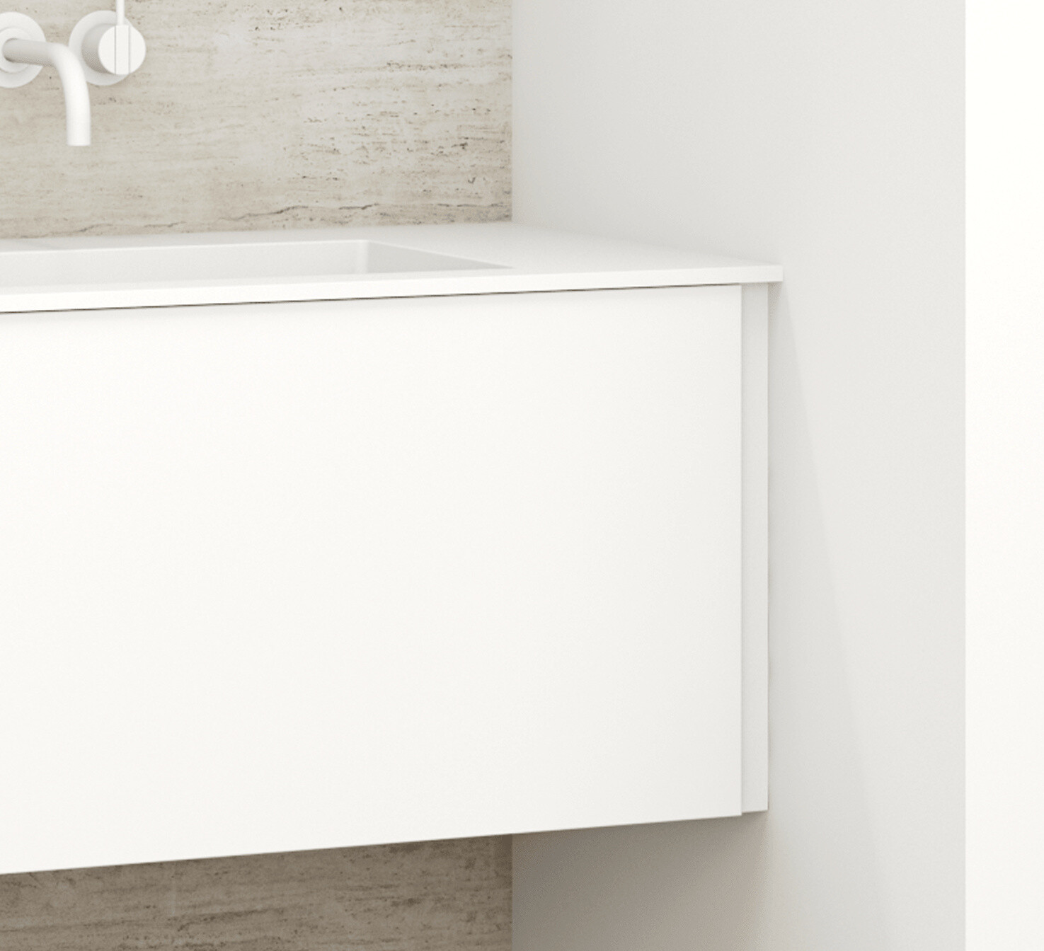 Dansani Luna Classic/Urban täytepaneeli 44x64x1,8 cm matt vit | Laattapiste